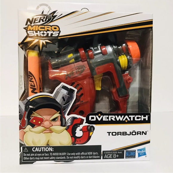 Toys | Nerf Micro Shots Overwatch Torbjorn Blaster Age 8 | Poshmark